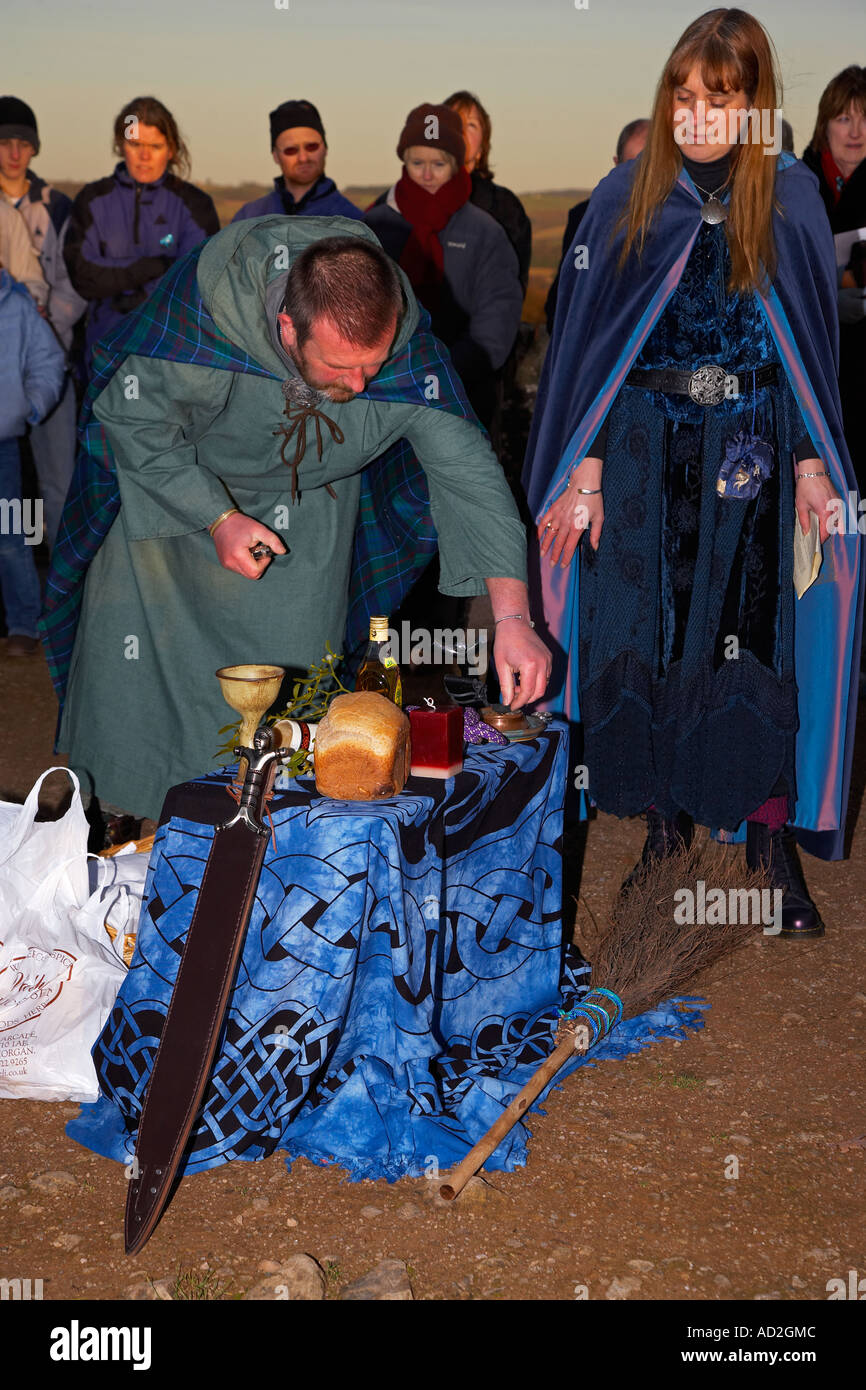 Pagan Handfasting Wedding Ceremony in Wales, UK Stock Photo - Alamy