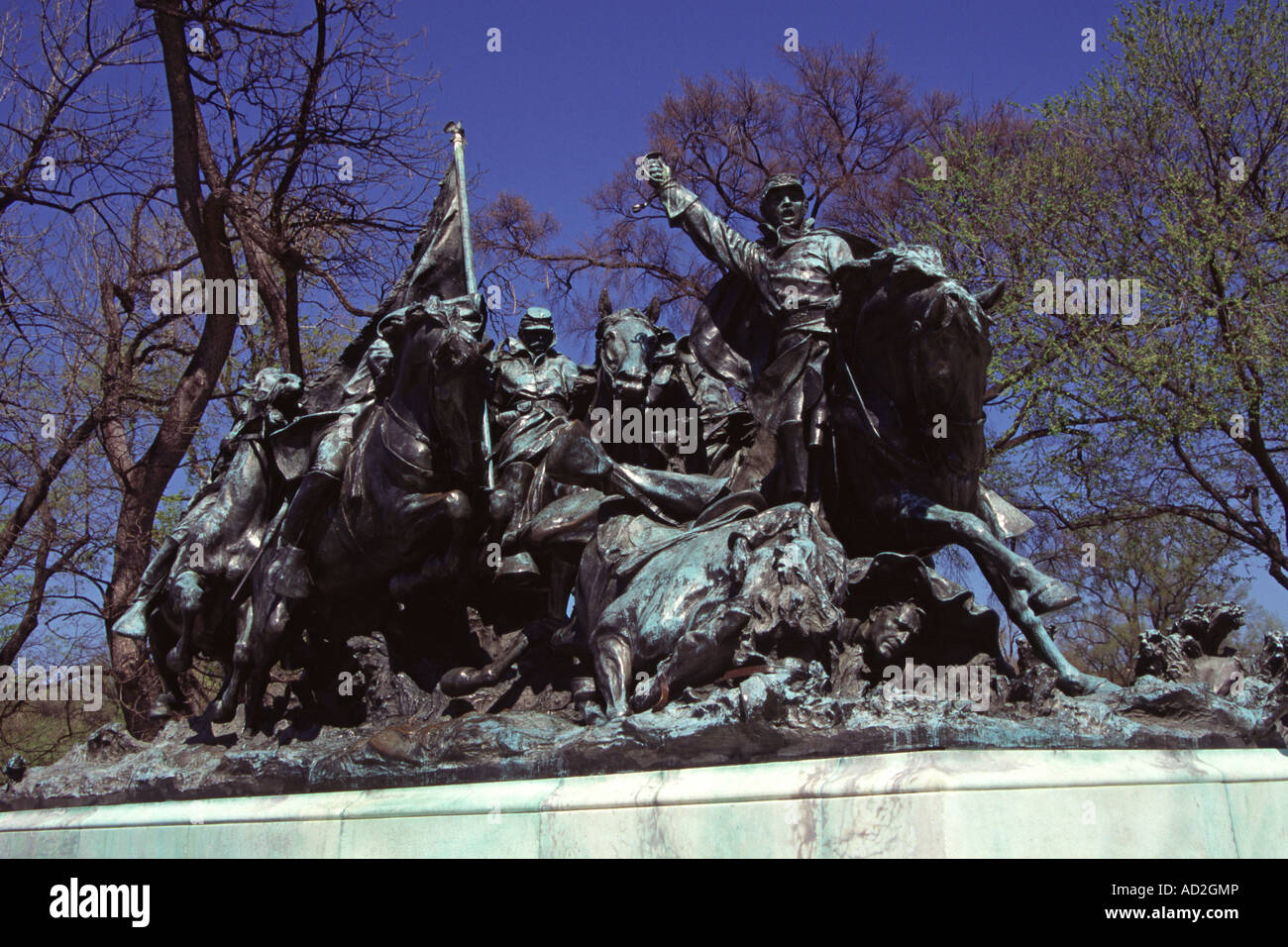 Part of General Ulysses S Grant memorial outside The Capitol Building ...