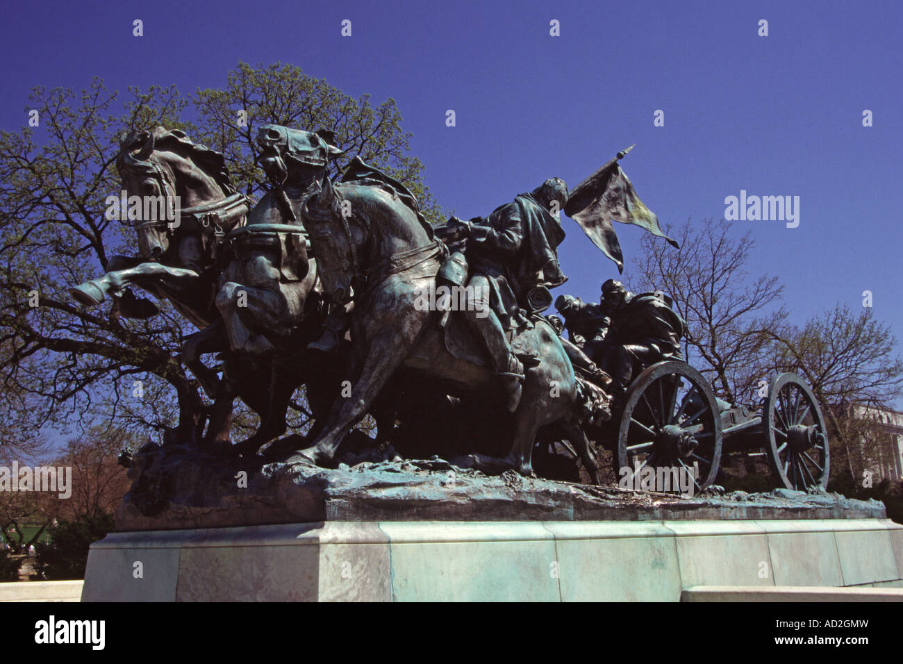 Part of General Ulysses S Grant memorial outside The Capitol Building ...