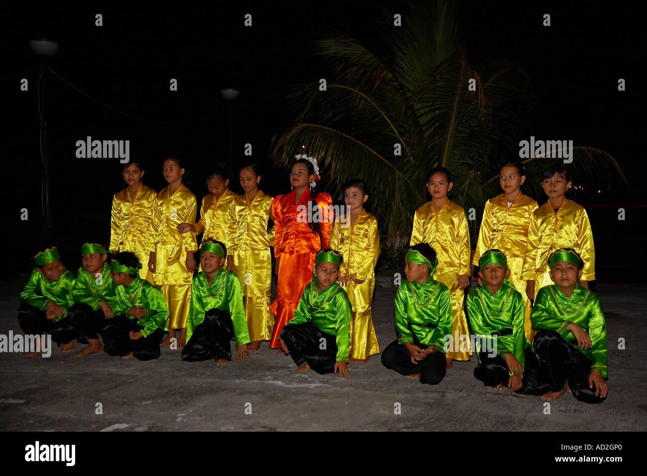 Indonesian Children Performing a Traditional Dance North Sulawesi ...