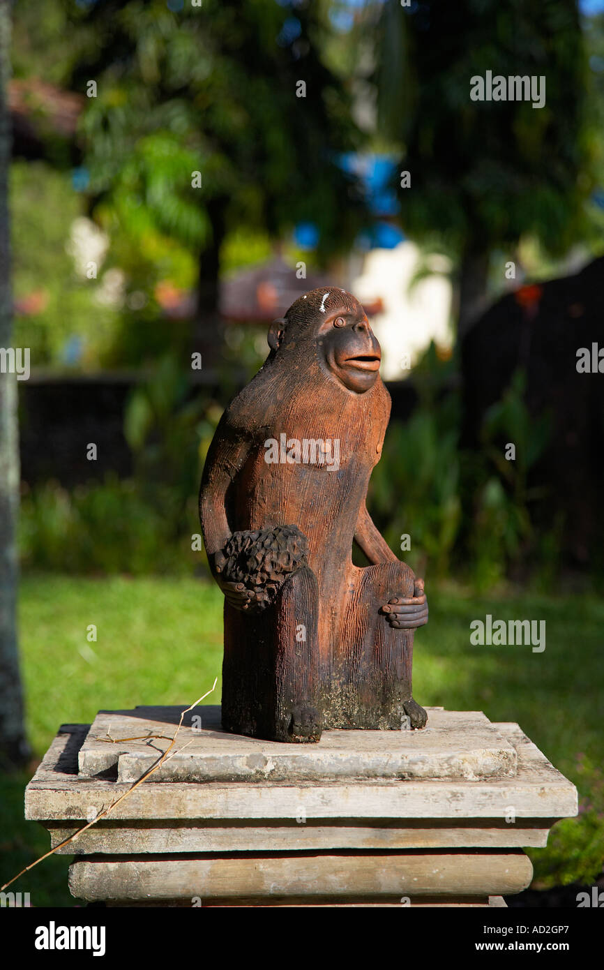 Statue of Monkey in the Resort of Tasic Ria in North Sulawesi ...