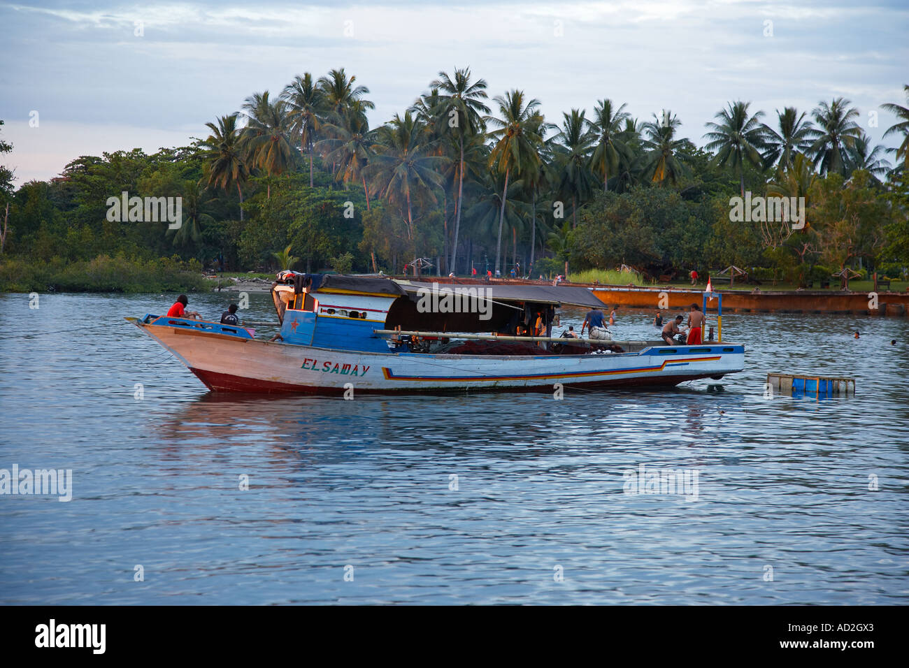 Local Fishing Boat North Sulawesi, Indonesia Stock Photo - Alamy