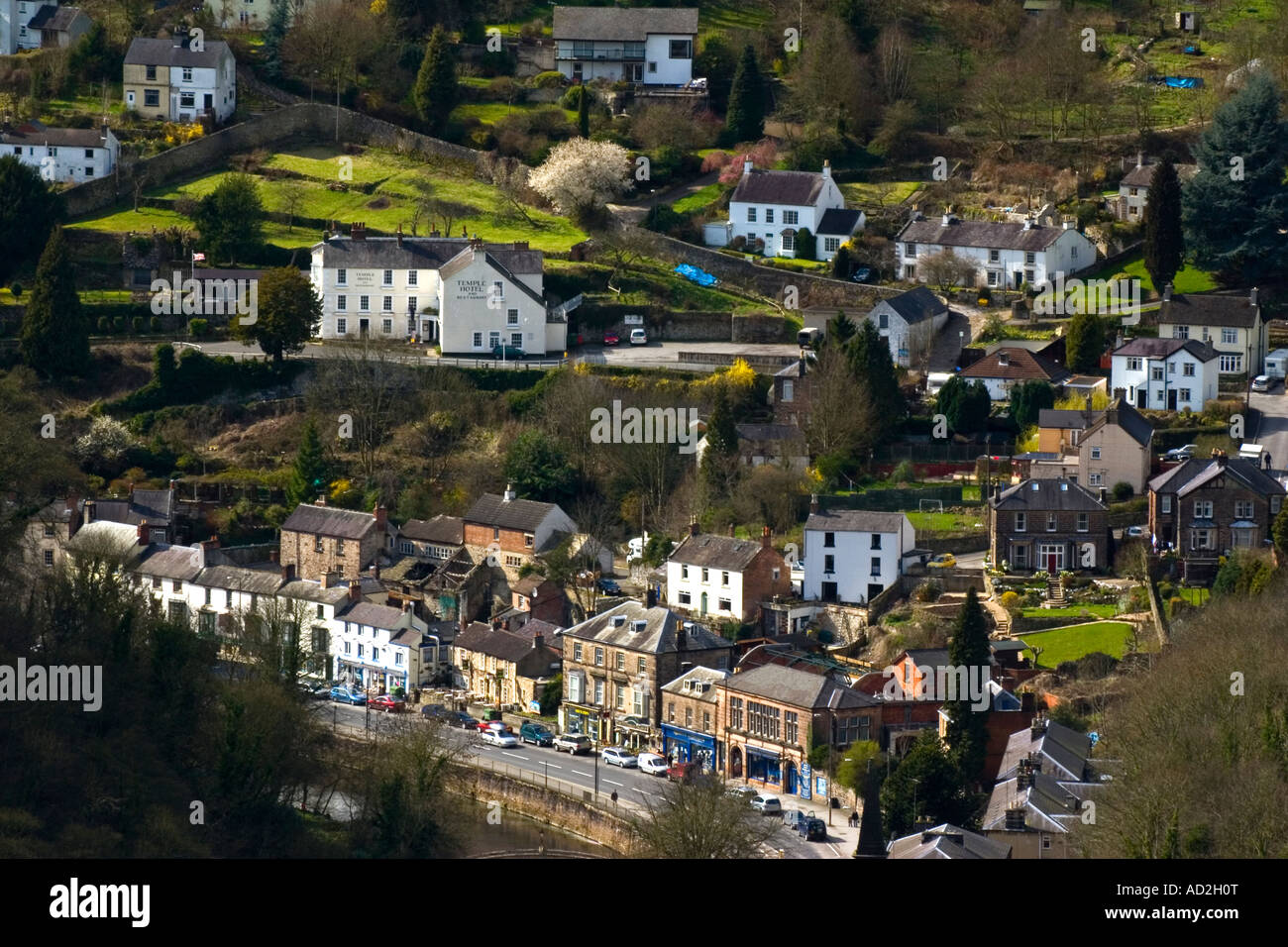 The village of Matlock Bath in the Derbyshire Peak District Stock Photo ...