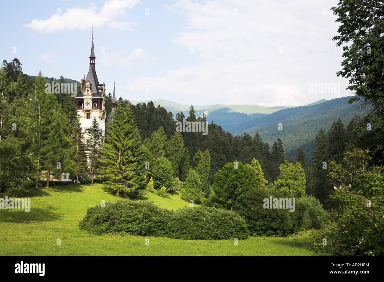 Peles Castle, Sinaia, Prahova Valley, Transylvania, Romania Stock Photo ...