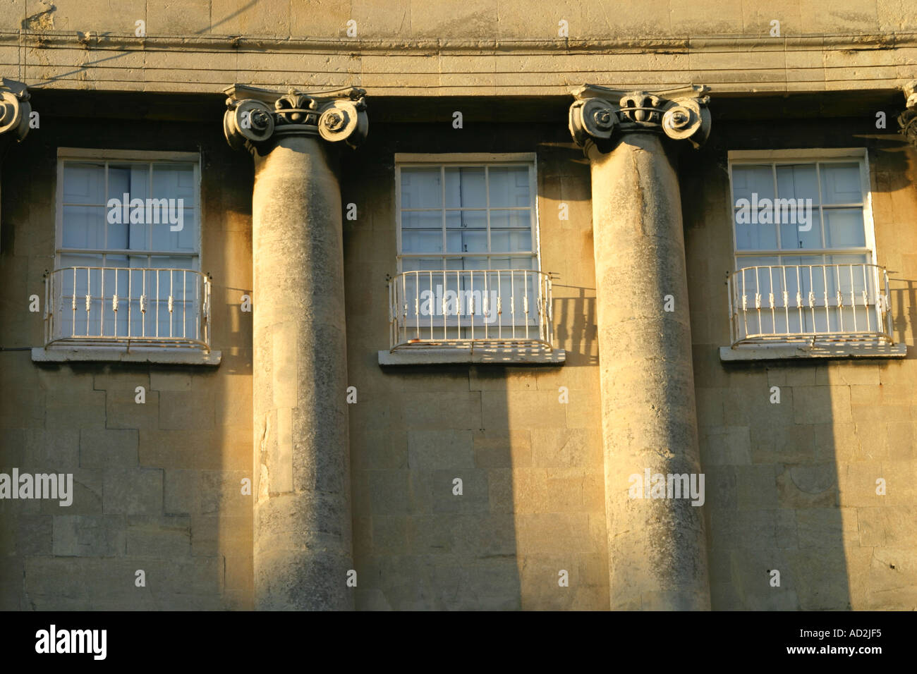 Three Windows of The Royal Crescent Stock Photo - Alamy