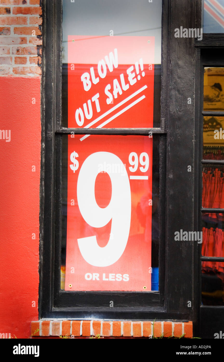 Blow out sale sign Stock Photo - Alamy