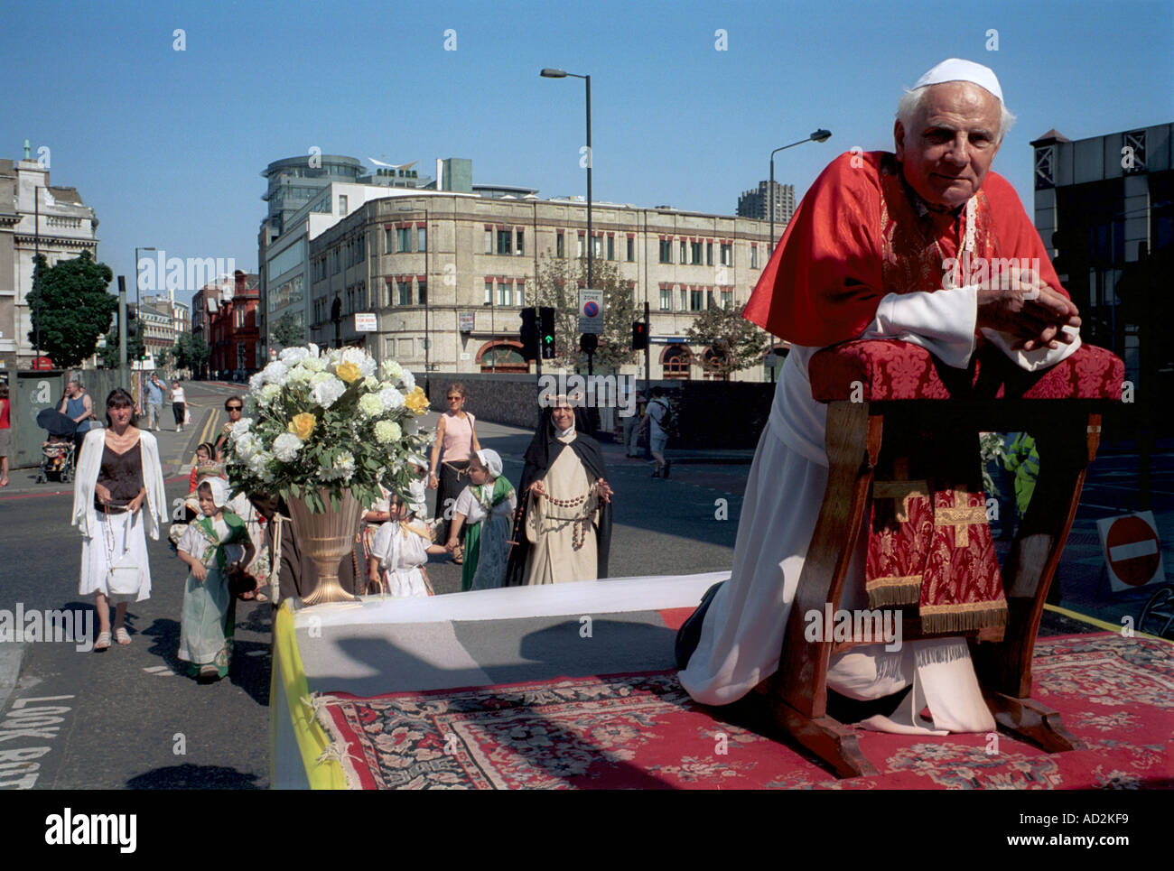Pope Benedict XVI look alike during the Italian religious festival in ...