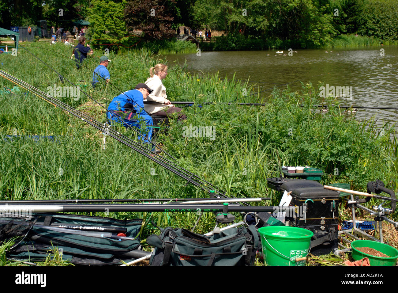 A Lakeside Angling competition Stock Photo - Alamy
