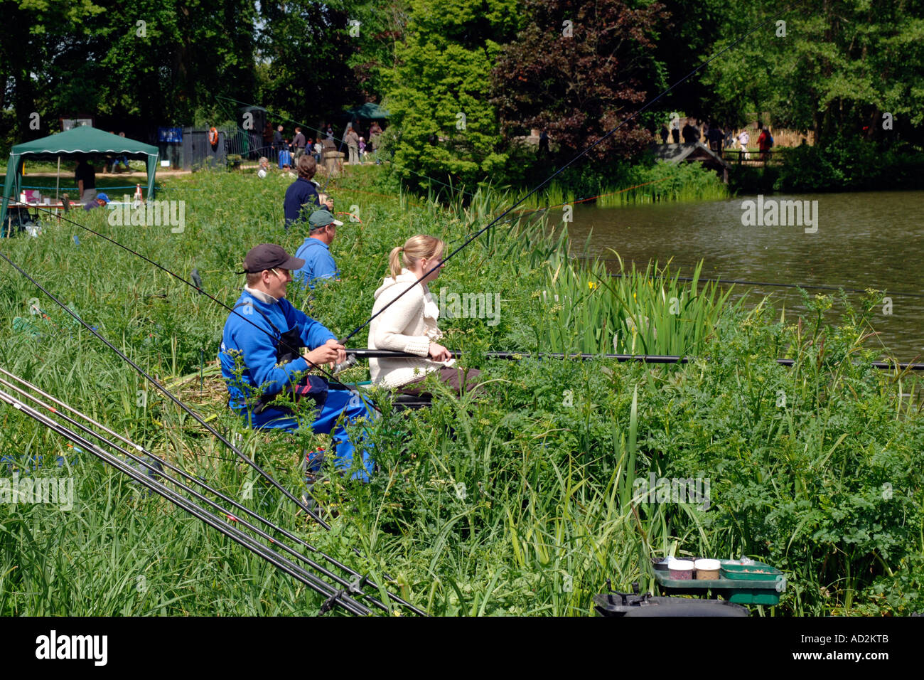 A Lakeside Angling competition Stock Photo - Alamy