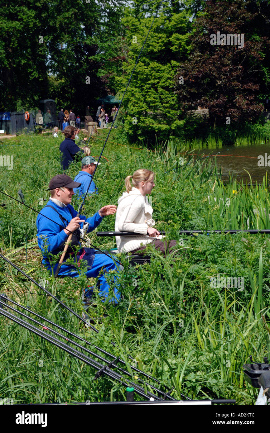 A Lakeside Angling competition Stock Photo - Alamy