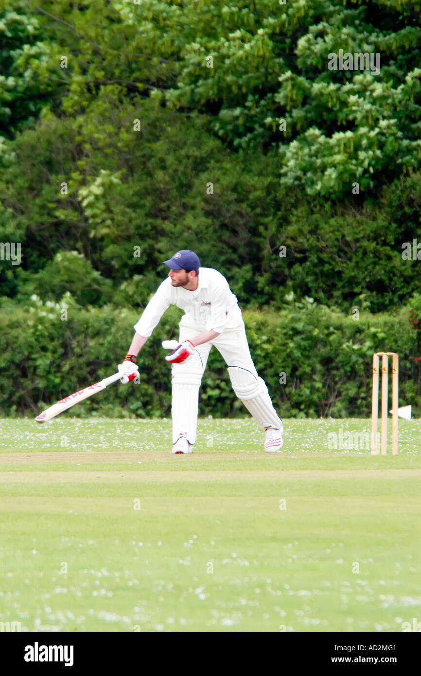 Playing the game of Cricket on a Summer's Afternoon in rural England ...