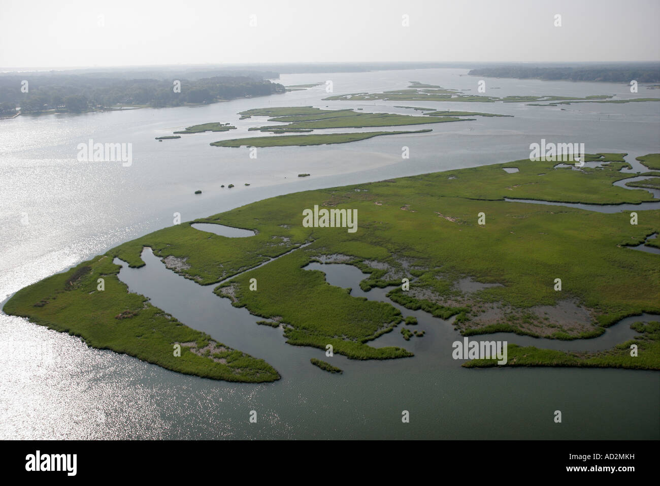 Virginia Beach,Lynnhaven River,aerial overhead view from above,view ...