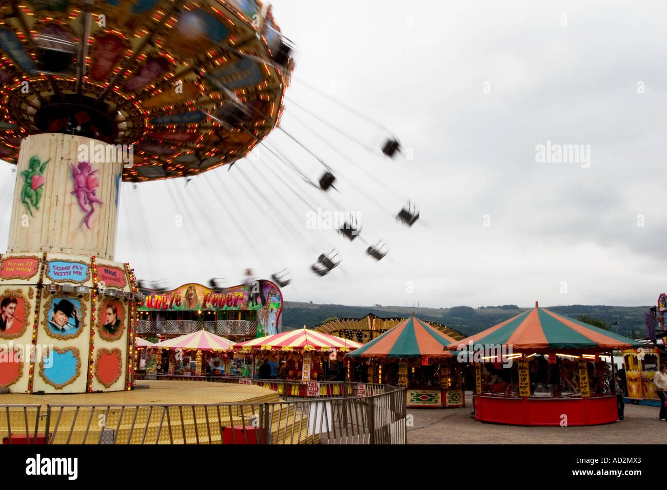 traditional Fun Fair at Cheltenham race course Stock Photo - Alamy
