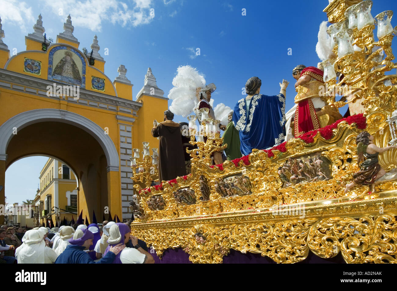 Macarena procession - Holy week - Sevilla - Andaloucia - Spain Stock ...