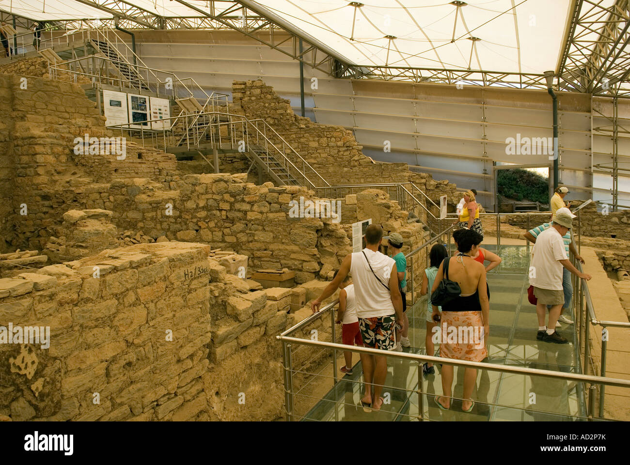 Tourists visiting hillside houses, Ephesus Turkey Stock Photo - Alamy