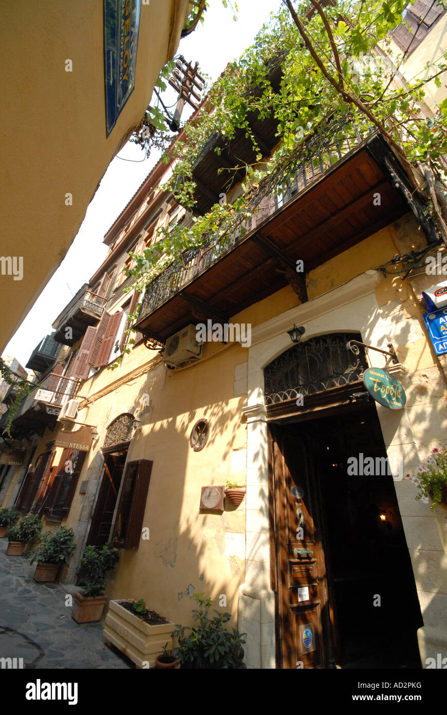 CRETE Street near the outer harbour in Hania Stock Photo - Alamy
