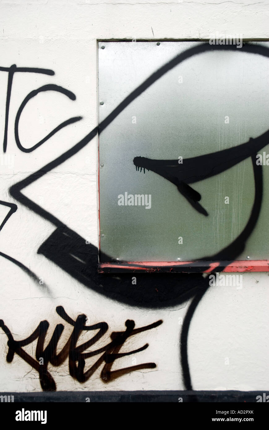 Black White and Red graffiti Stock Photo - Alamy