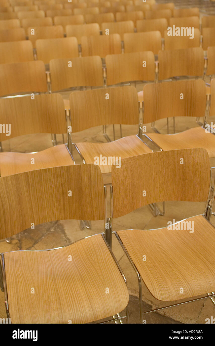 rows of wooden seats in gloucester cathedral Stock Photo - Alamy