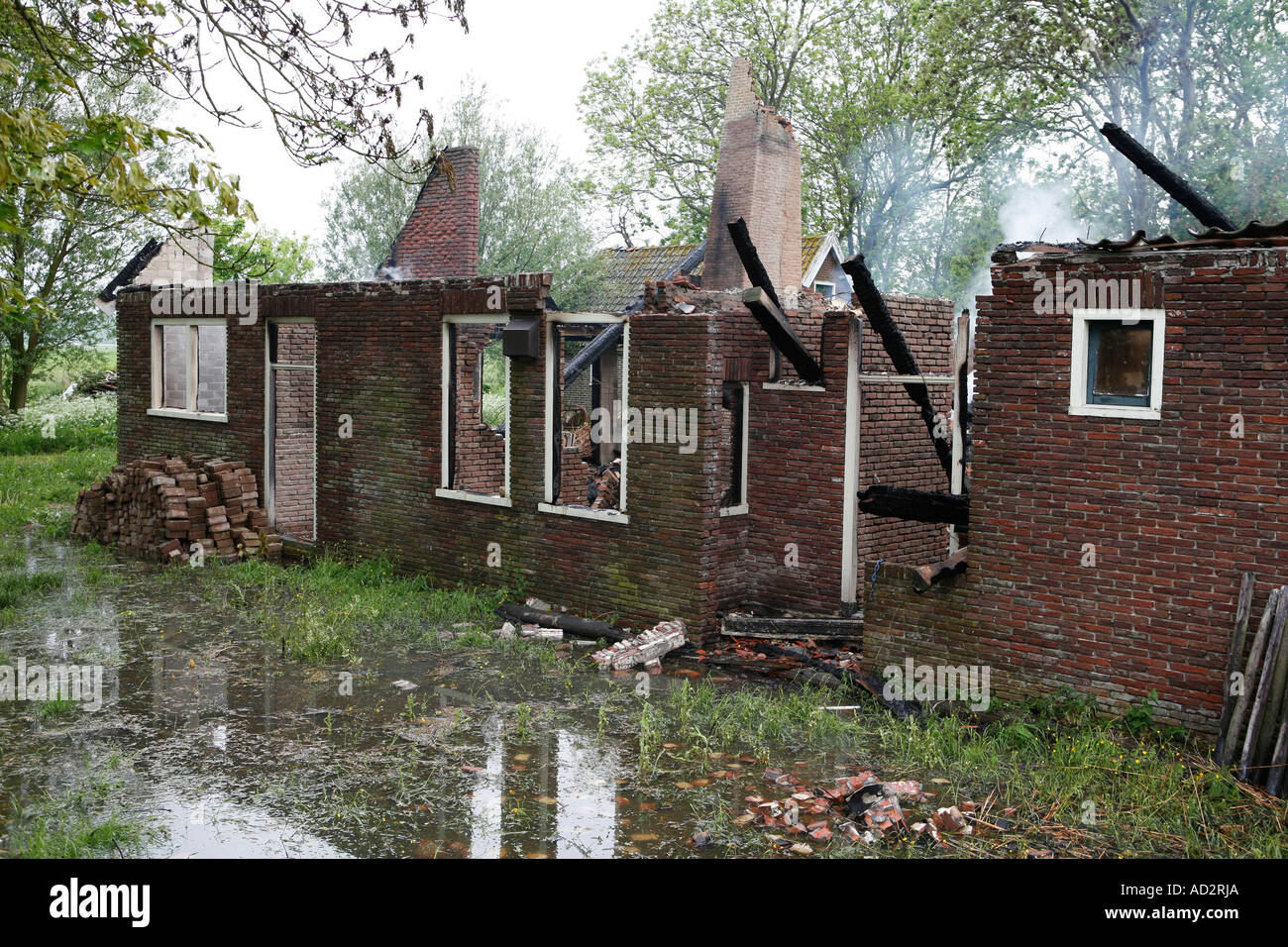 House after it had been on fire, Netherlands Stock Photo - Alamy