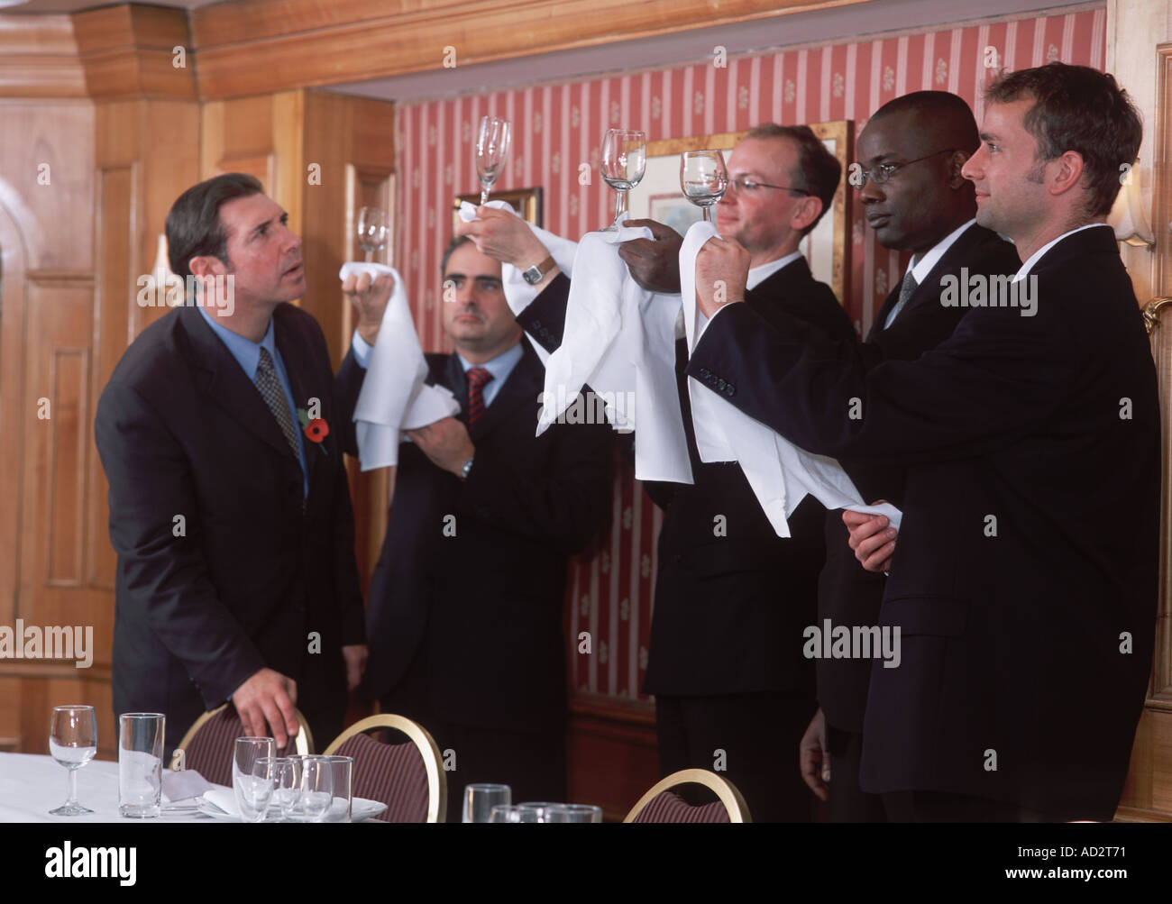 Butlers in Training Student Butlers receiving Instruction London Stock ...