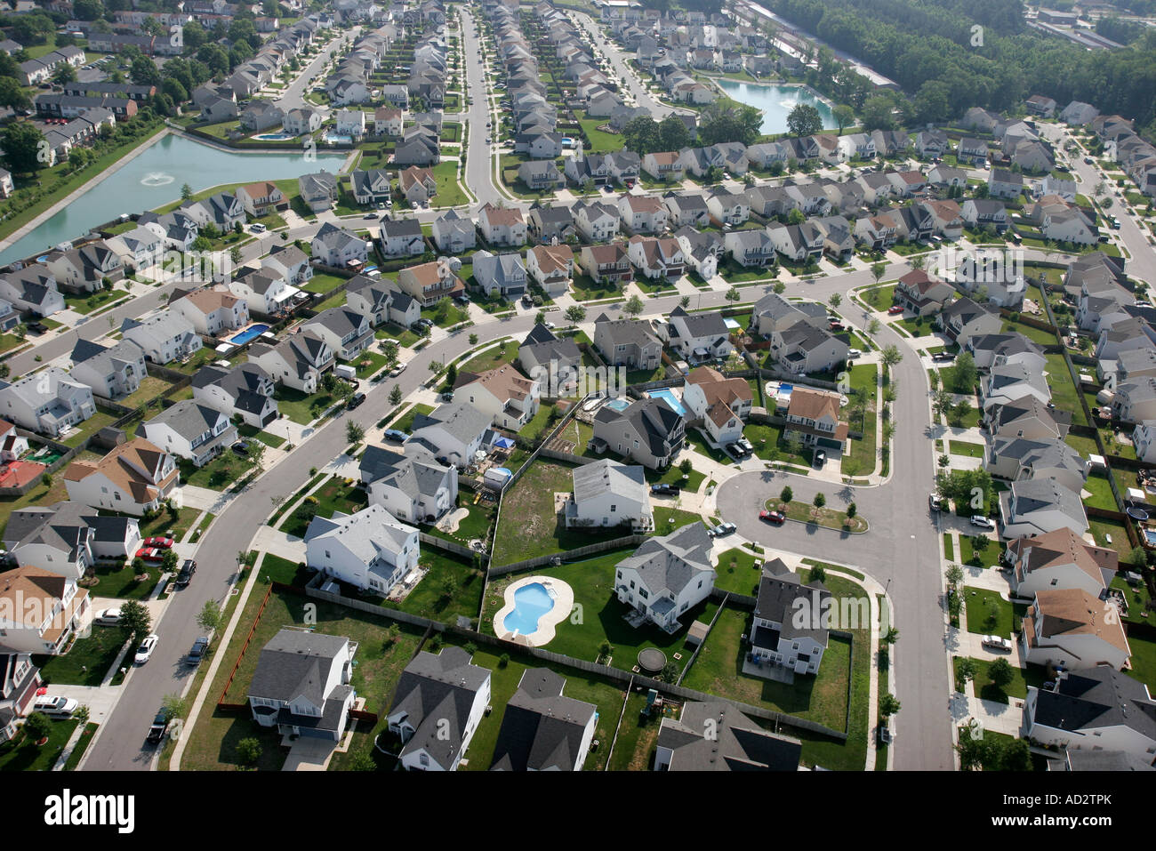 Virginia Beach,aerial overhead view from above,view,homes,neighborhood ...