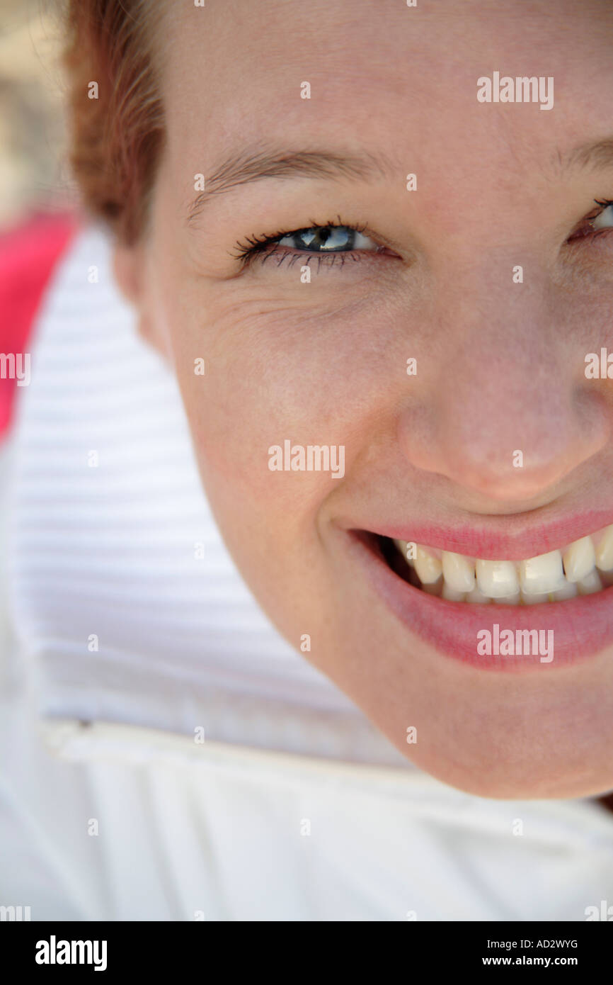 Young woman smiling, portrait, close up Stock Photo - Alamy