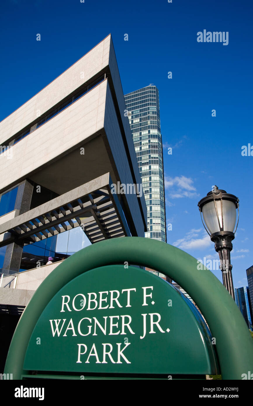 Robert F Wagner Park Lower Manhattan New York City New York USA Stock ...