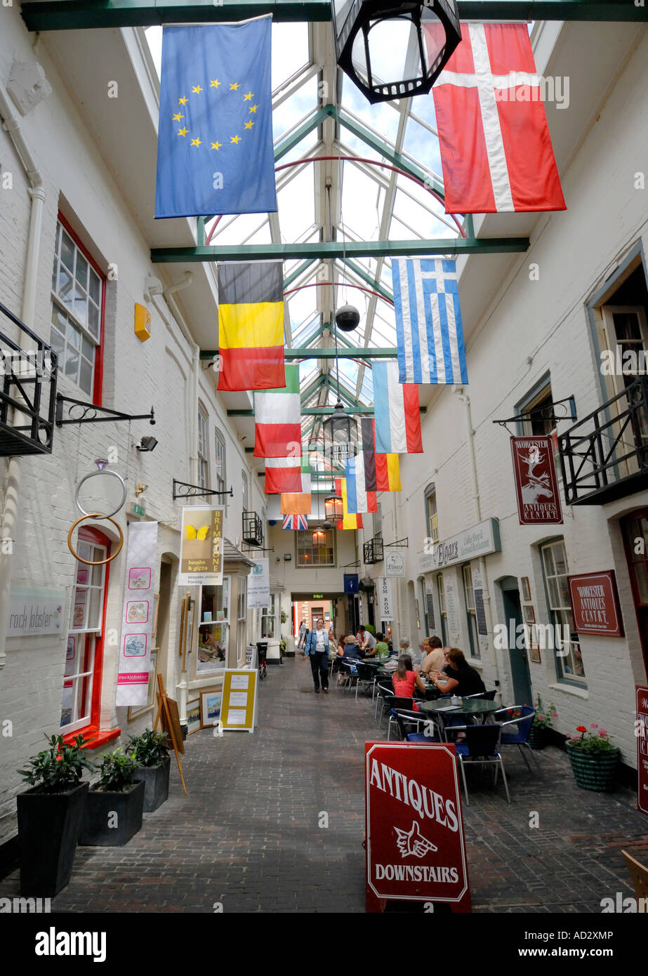 Reindeer Court Shopping Arcade in Worcester, U.K Stock Photo - Alamy