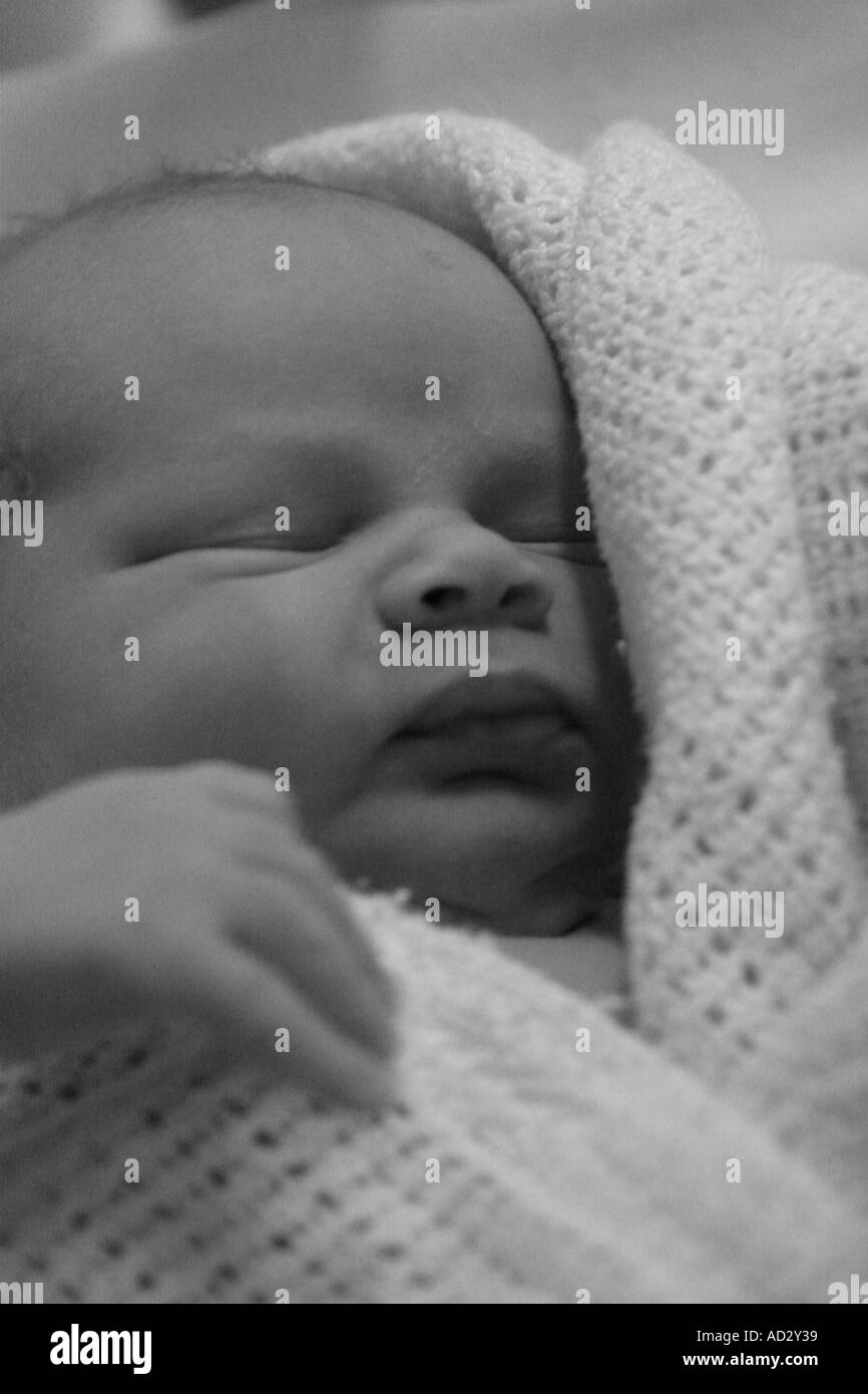 newborn baby one hour old Stock Photo - Alamy