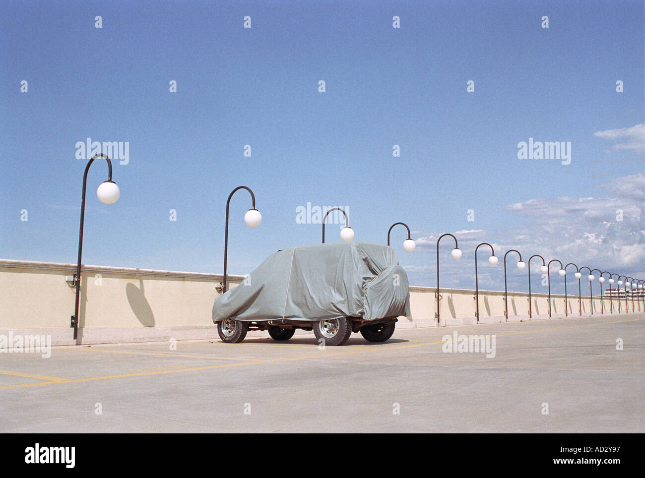 4WD truck covered with canopy in car park Stock Photo - Alamy