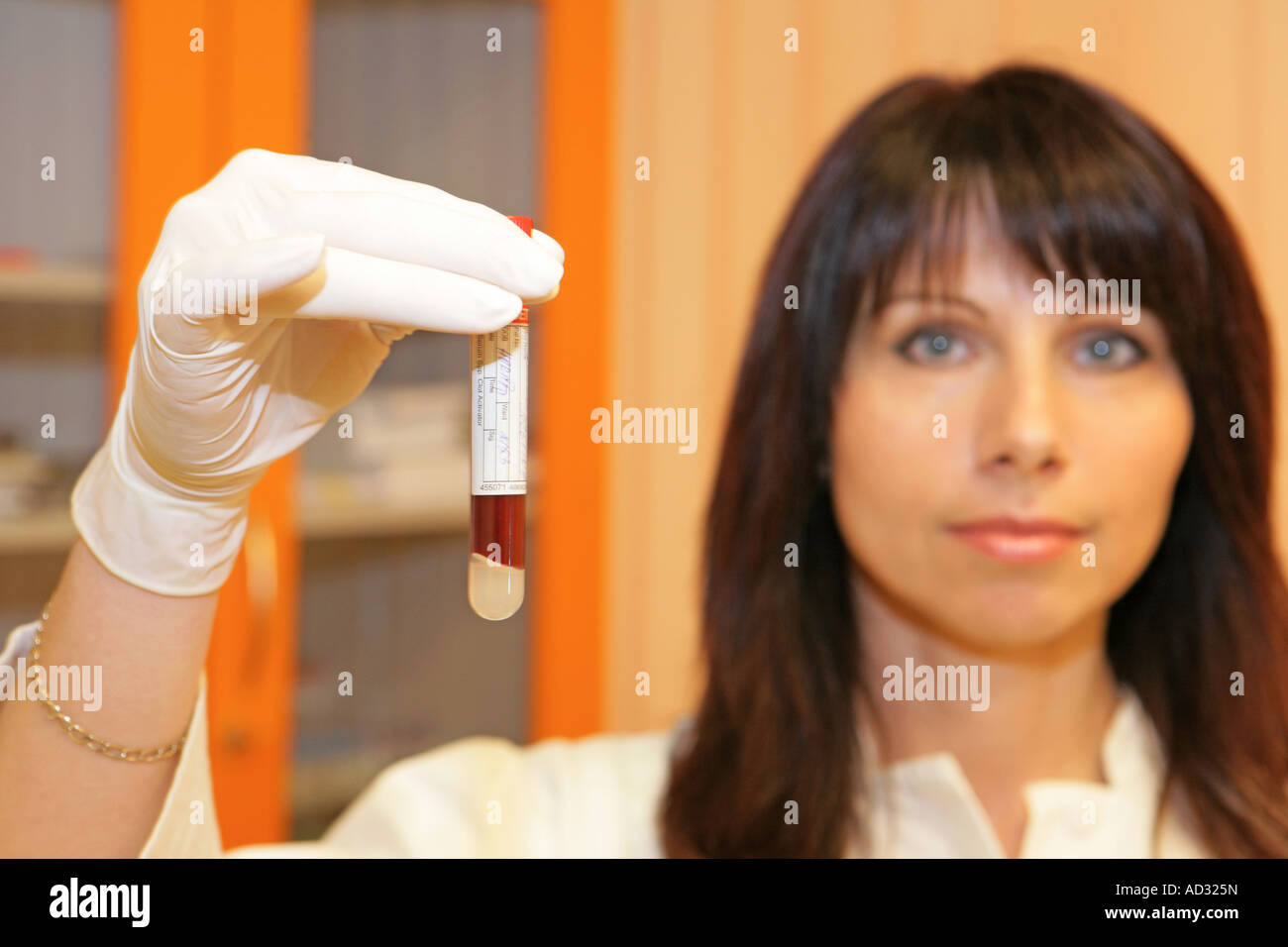female doctor with blood test Stock Photo - Alamy