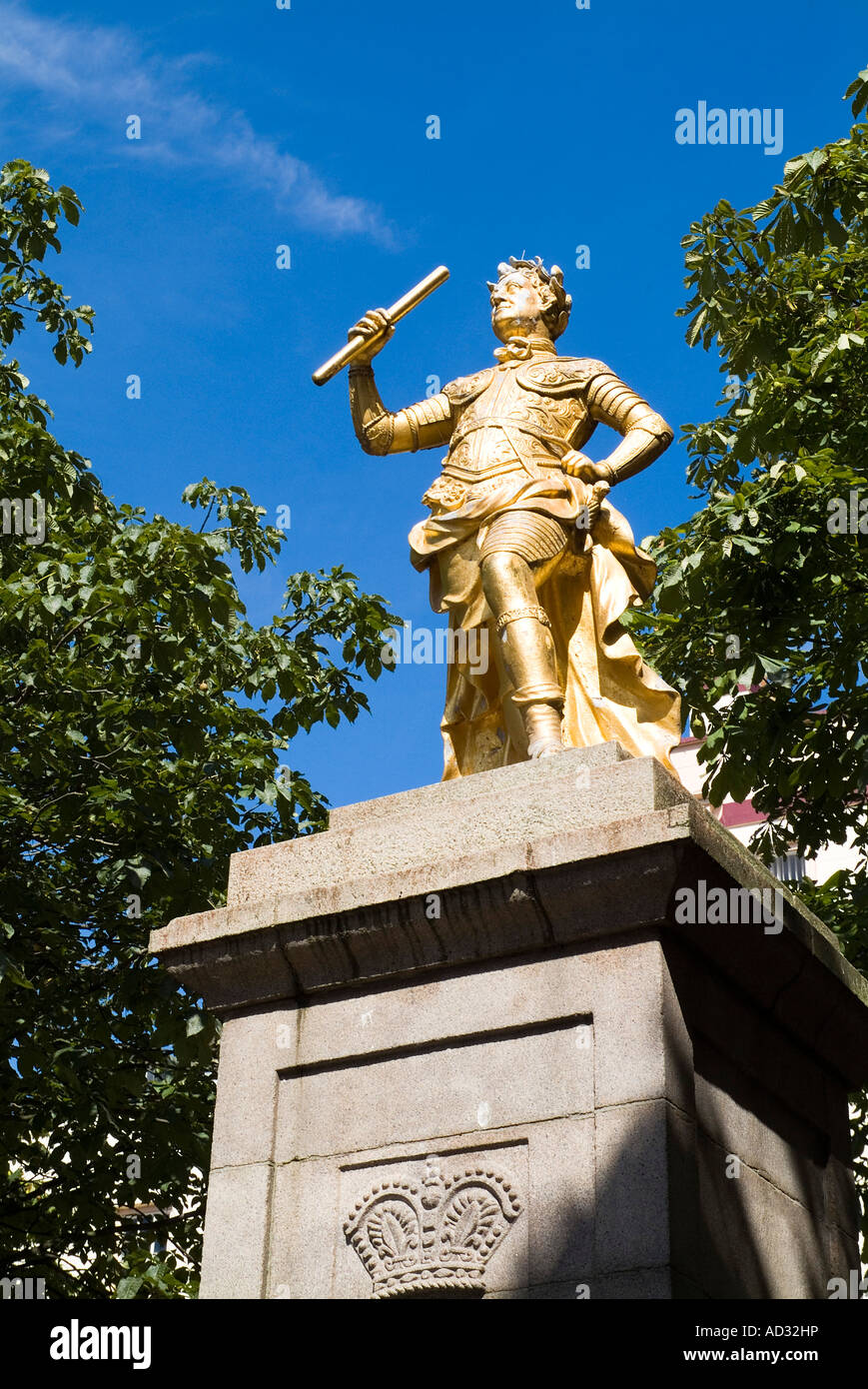 dh Royal Square ST HELIER JERSEY King George II statue royalist Stock ...