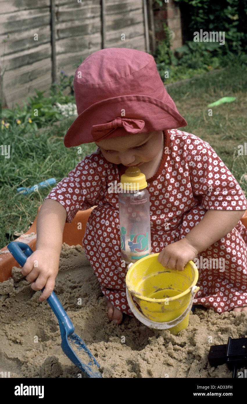toddler playing in a sand box Stock Photo - Alamy