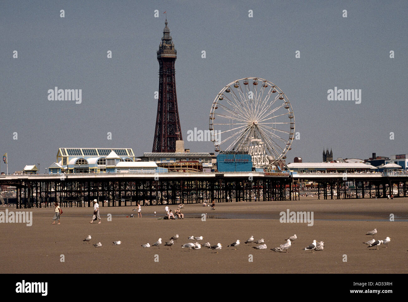 Blackpool waterfront Central Pier with Tower Stock Photo - Alamy