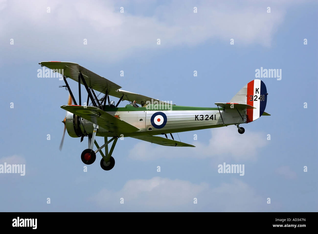 An RAF Avro Tutor veteran training aircraft in flight Stock Photo - Alamy