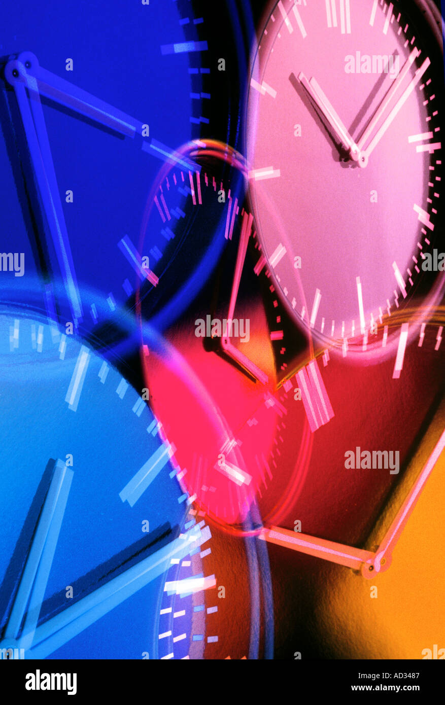Clocks montage hi-res stock photography and images - Alamy