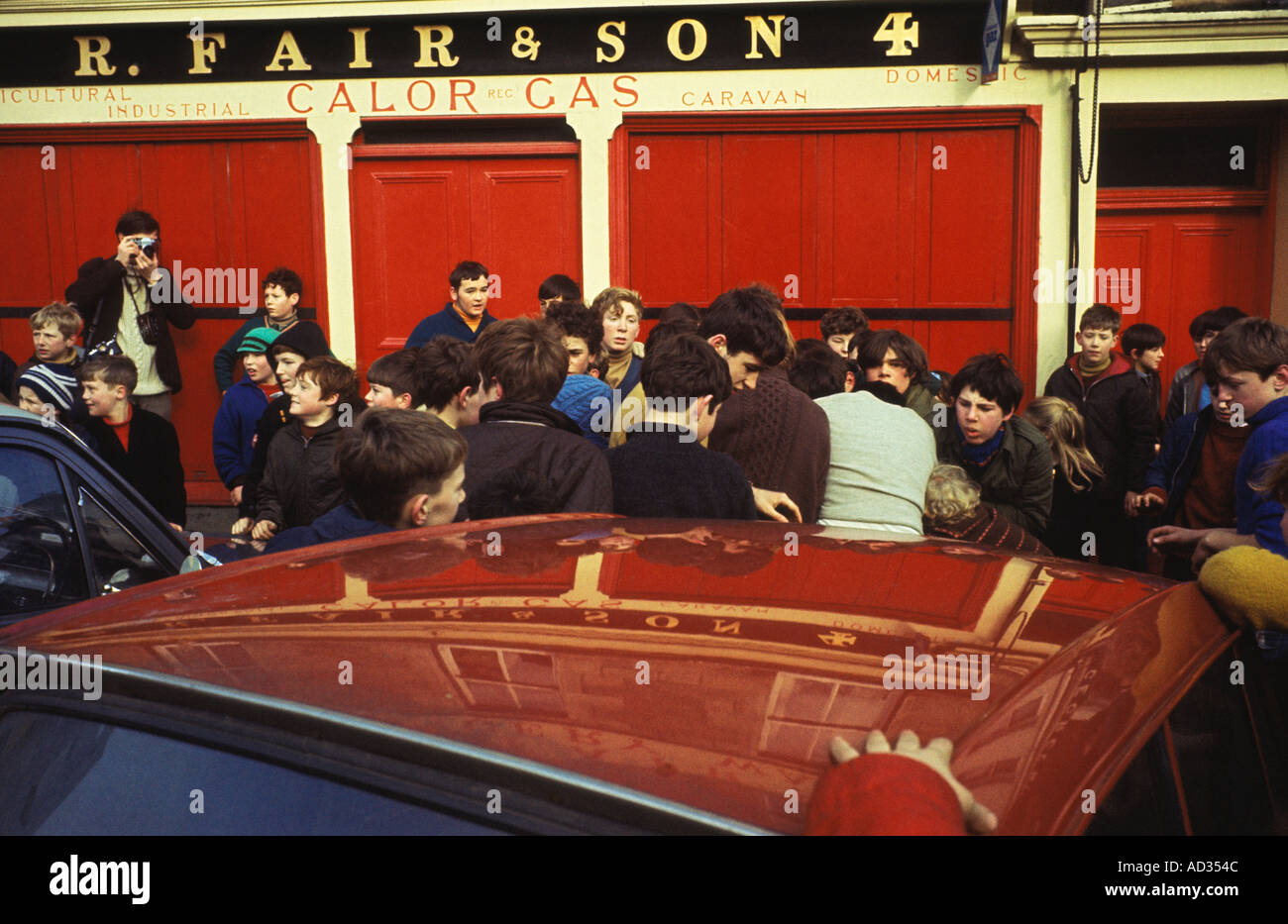 Jedburgh Hand Ba Ball Game Roxburghshire Scotland 1970s 1971 Shops are ...