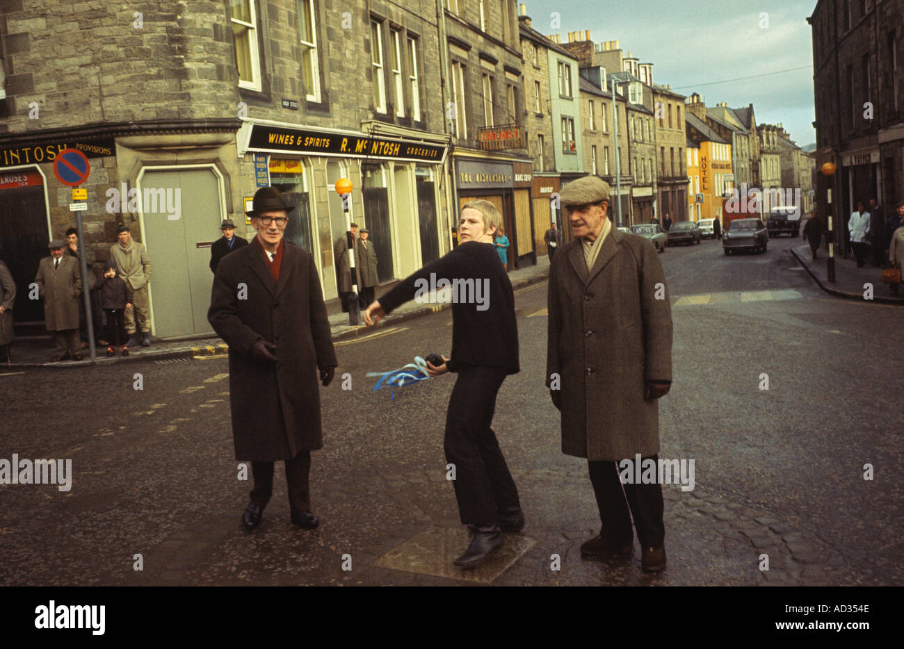 Jedburgh Hand Ba Ball Game Roxburghshire Scotland 1970s 1971 The ball ...