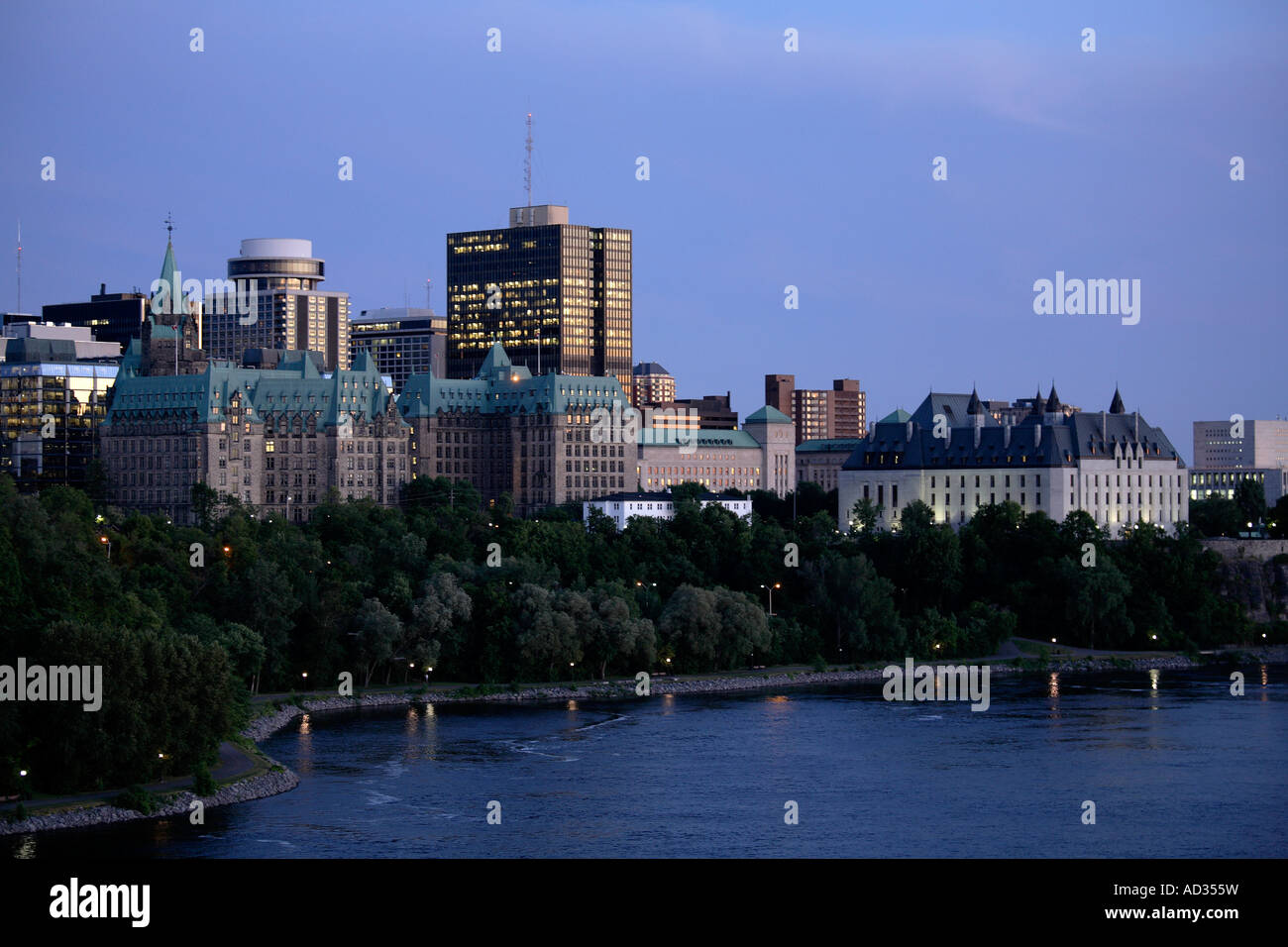 Canada Ontario Ottawa skyline Ottawa River Stock Photo - Alamy
