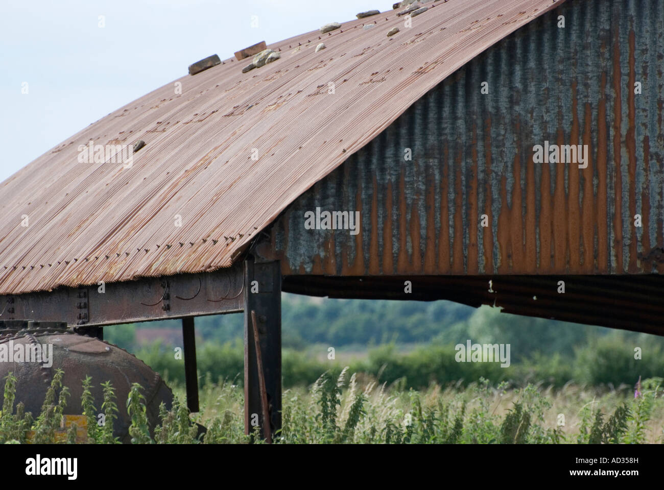 rusty corrugated iron barn roof Stock Photo - Alamy