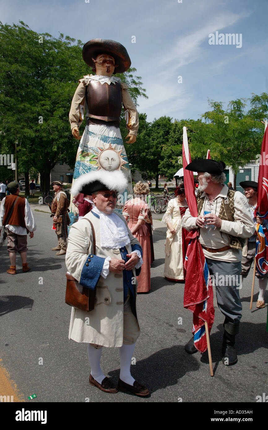 Canada Quebec Montreal Fete National St Jean Baptiste day parade Stock ...