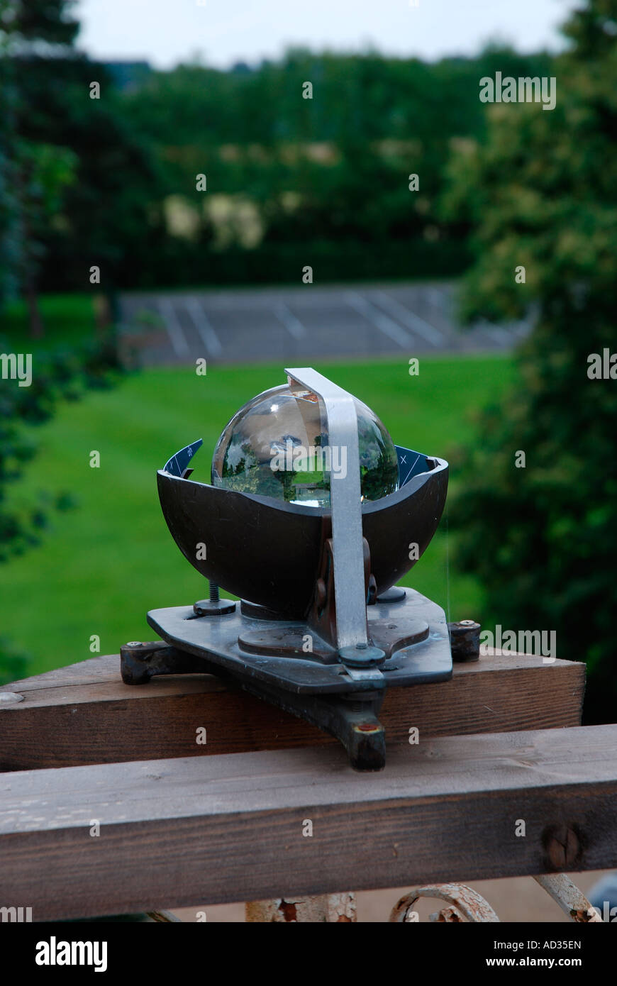 Campbell Stokes sunshine recorder Stock Photo - Alamy