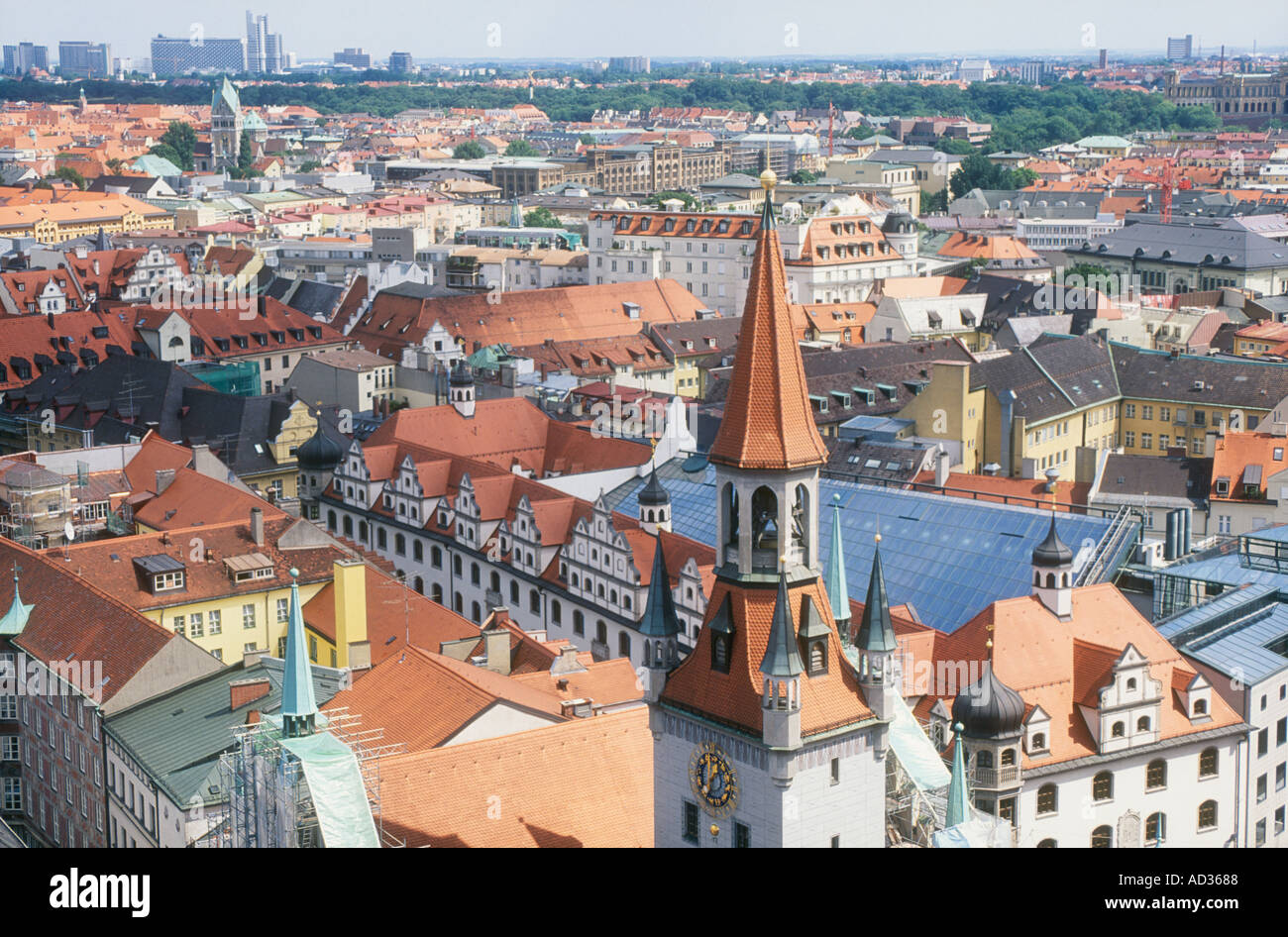 Rooftops of Munich Germany by Steven Dusk Stock Photo - Alamy