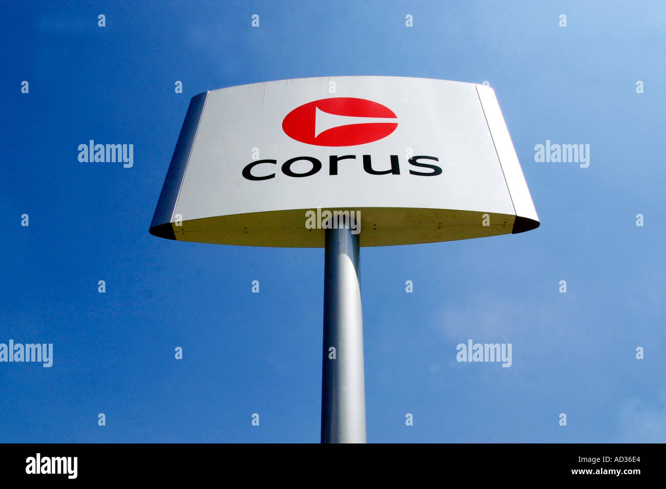 Corus sign outside Llanwern Steelworks Newport South Wales UK EU Stock ...
