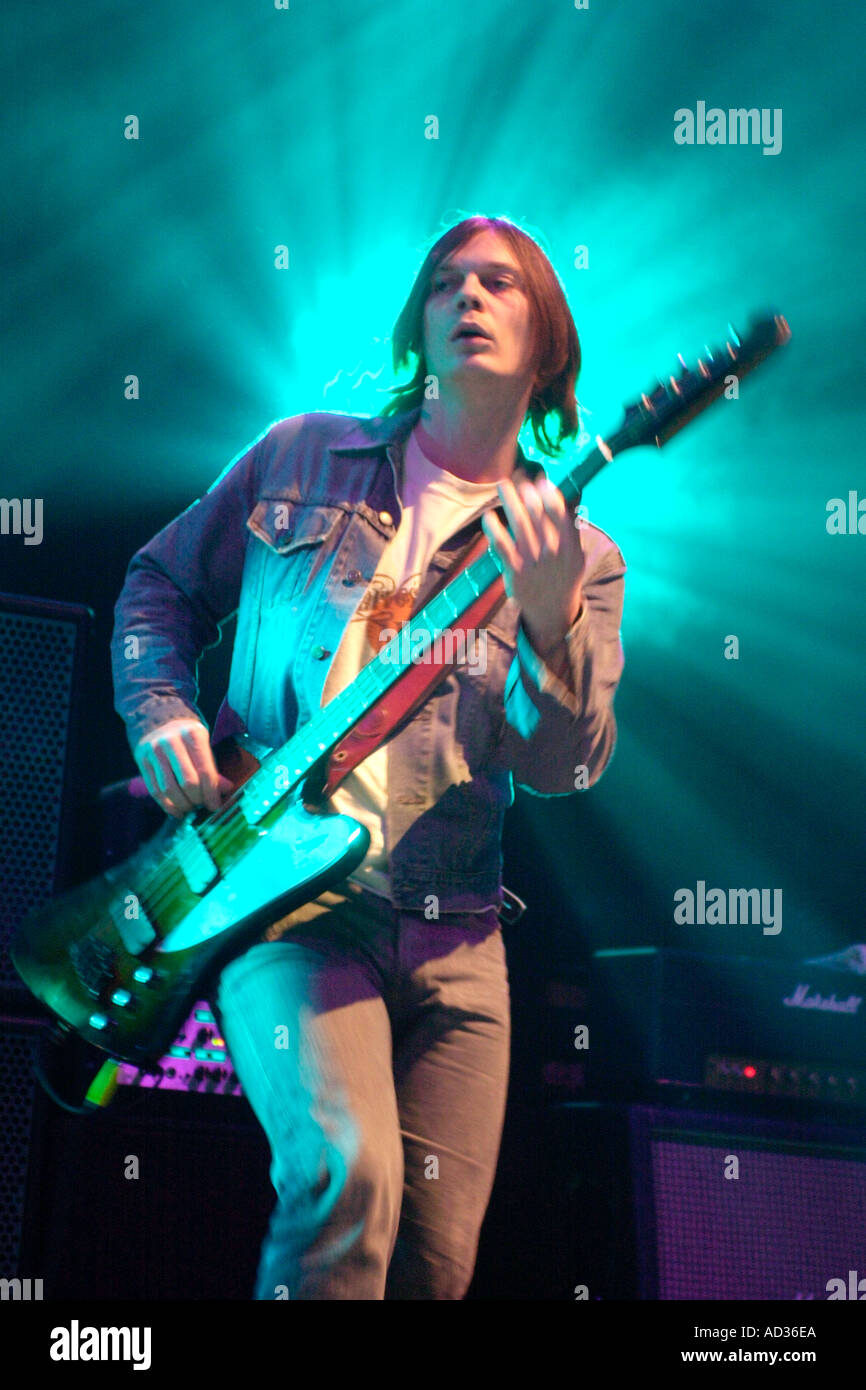 Richard Jones bass guitar with Welsh rock band the Stereophonics Stock ...