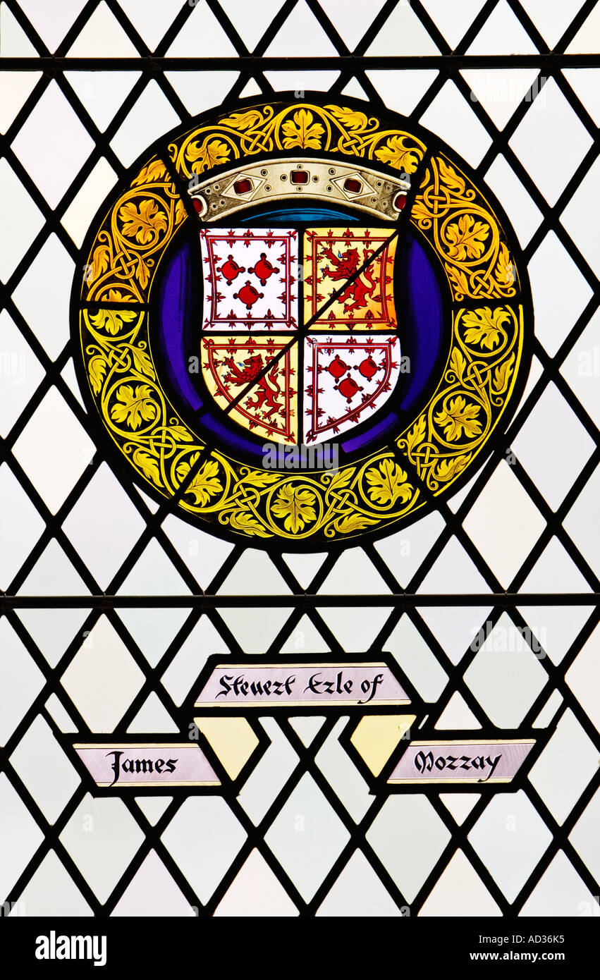 Stained glass window in Stirling Castle Stock Photo - Alamy