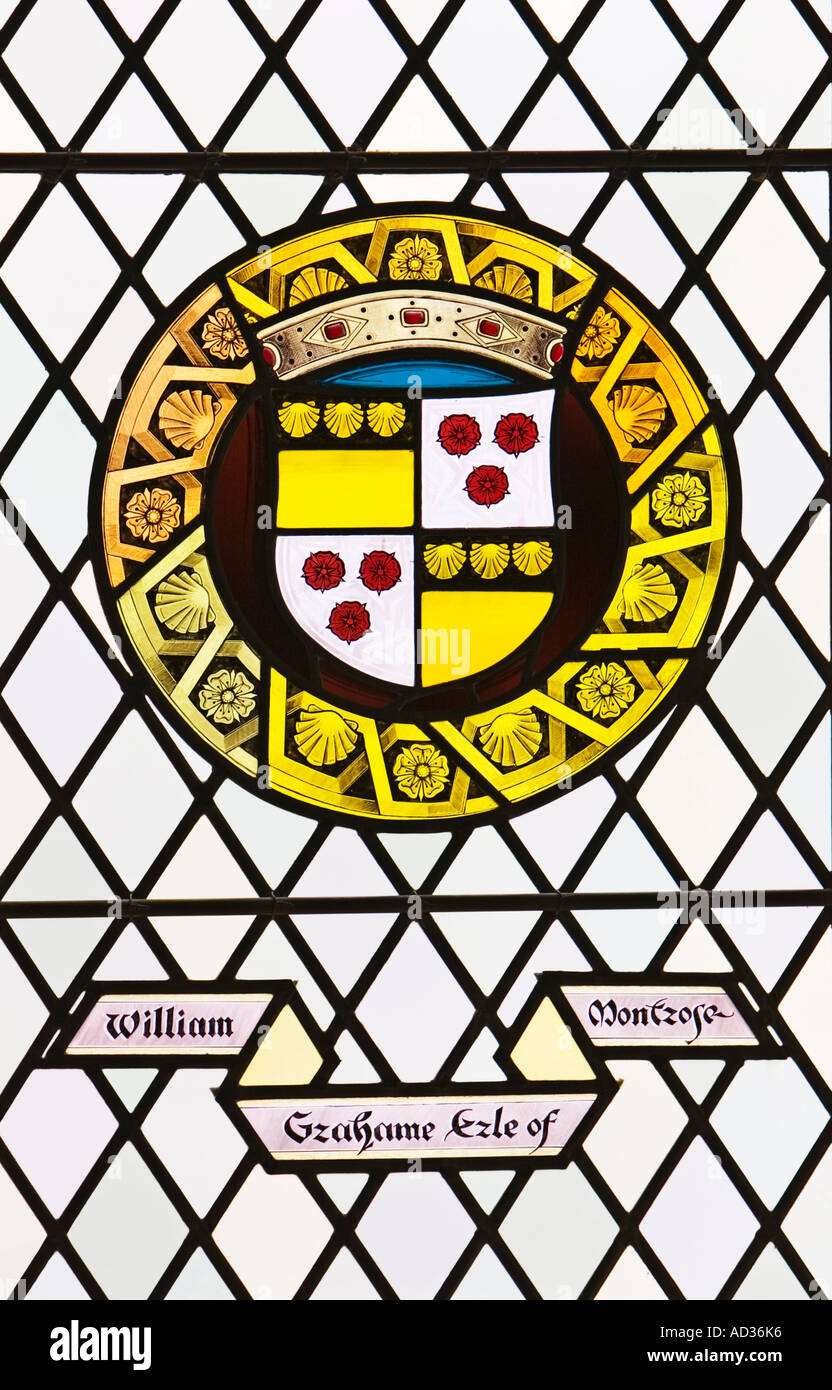 Stained glass window in Stirling Castle Stock Photo - Alamy
