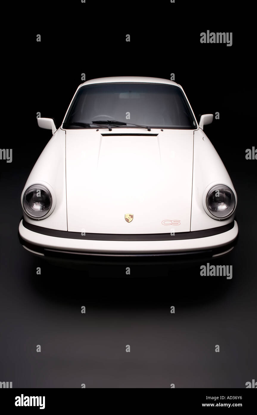 Porsche 911 Carrera Club Sport in white - Portrait front profile Stock ...