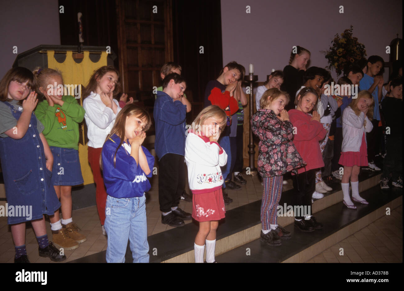 Roman Catholic first communion class Surrey Stock Photo - Alamy