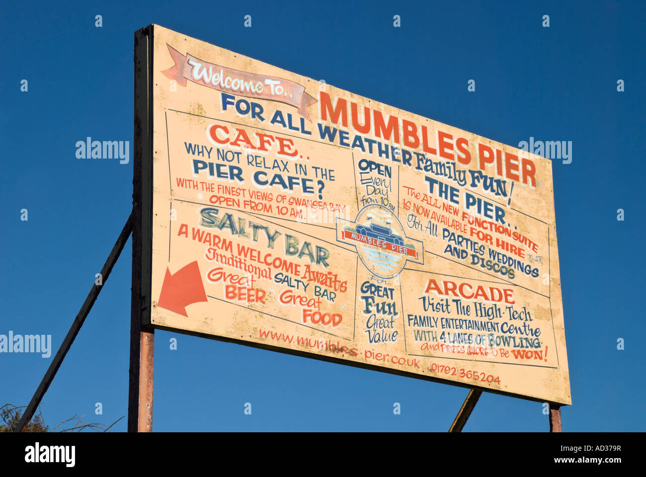 Mumbles Pier Sign High Resolution Stock Photography and Images - Alamy